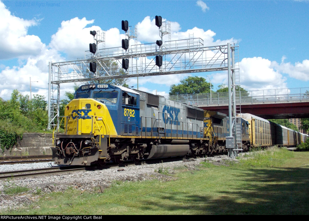 CSX 8782 and 7636